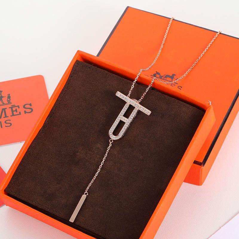 HERMES Colar De Nariz De Porco De Diamante Completo Bracelete De ...