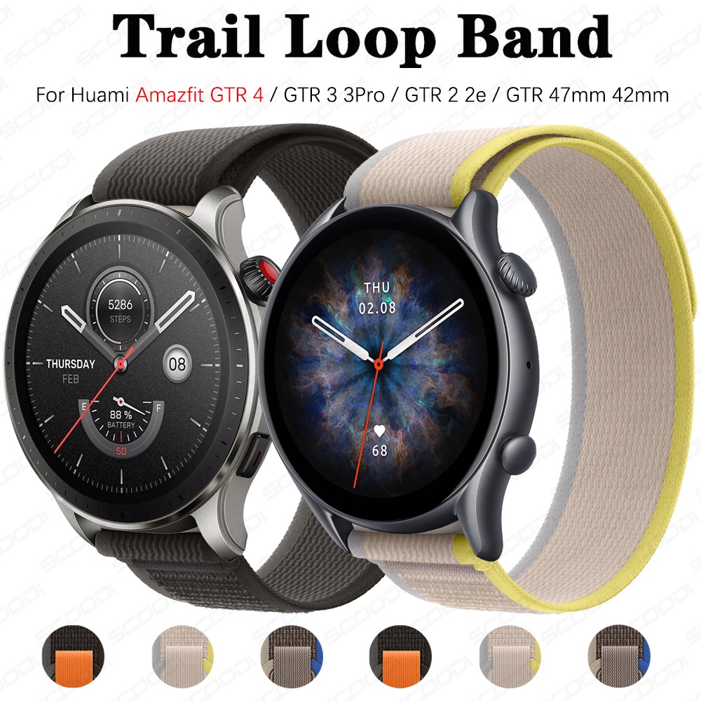 Pulseira De Nylon Para Huami Amazfit GTR 4/3 3 Pro/2 2e 47mm 42mm Smartwatch Relógio Inteligente ...