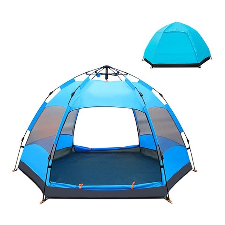 Barraca Camping Impermeavel Hexagonal 5-8 Pessoas Grande - Escorrega o ...