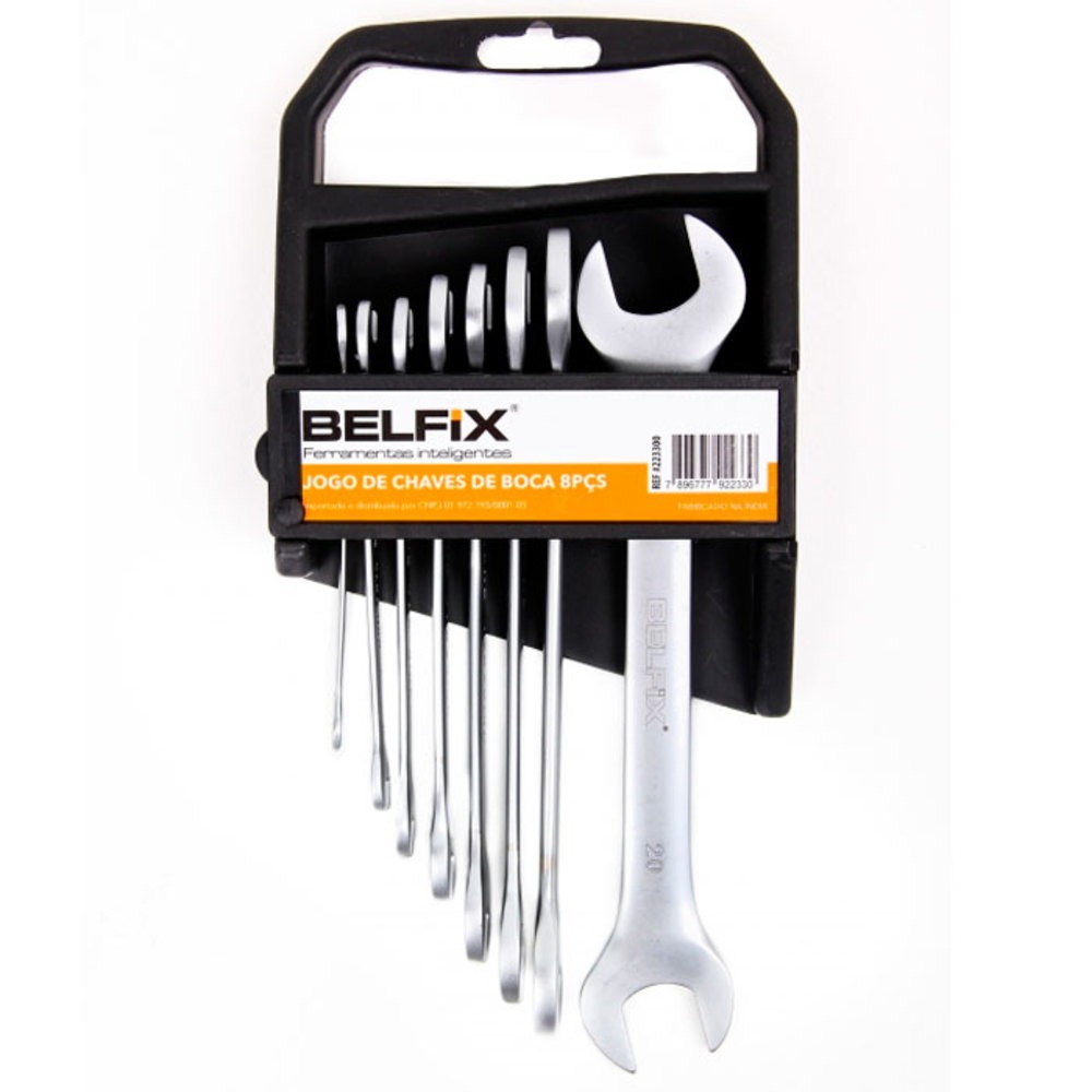 Jogo de chave fixa 6 a 22 mm aço cromo vanádio com 8 peças - Belfix ...