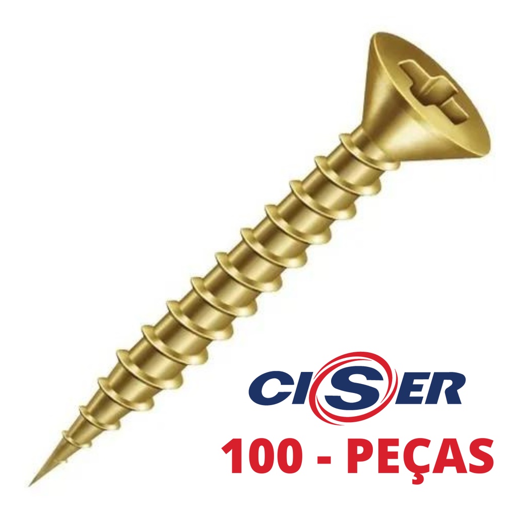 Parafuso Chip Para Madeira MDF 5x80 Phillips 100Un - Caixa - Escorrega ...
