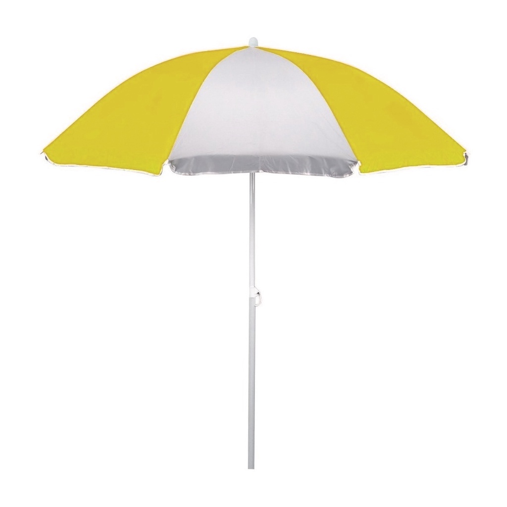 Guarda-Sol 1,80m De Nylon Com Silver Coating Amarelo E Branco Para ...