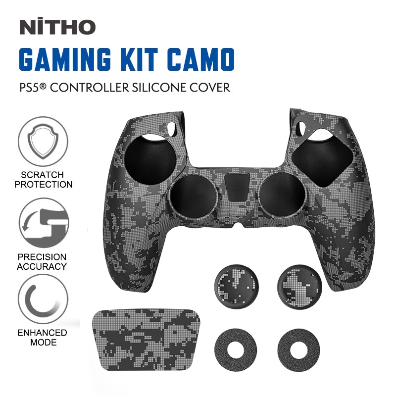 Nitho PS5 KIT Para Jogos CAMO PlayStation5 Controlador Dual Sense Skin ...