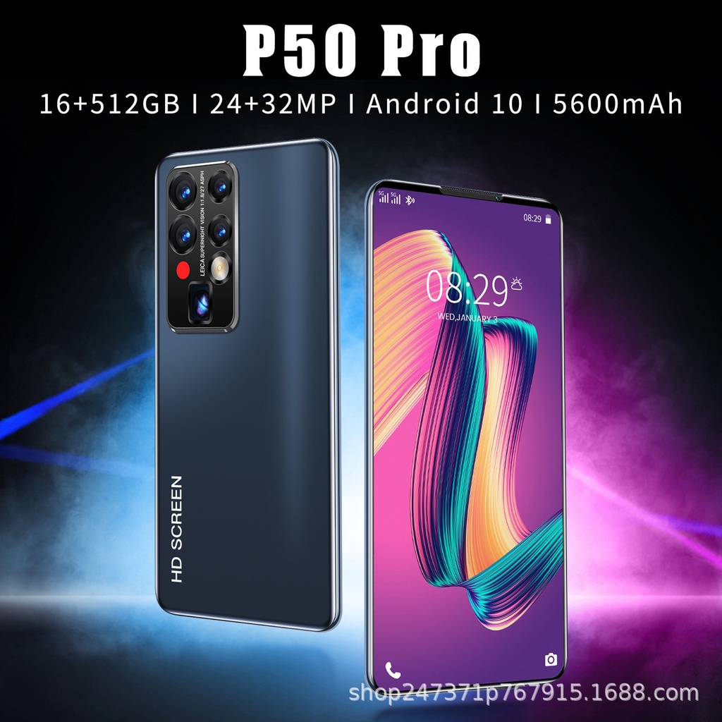 2022 Novo Telefone P50pro Android 6 Tela Grande Celular De Troca Exterior 16gb + 512gb | Shopee ...