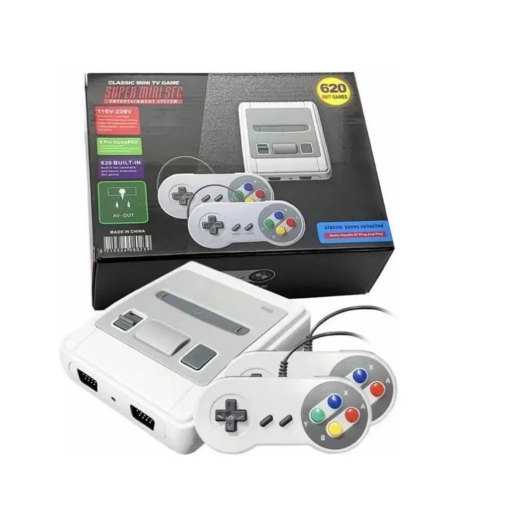 Video Game Classic Super Nintendo Mini Snes 8 Bits 620 Jogos - Desconto ...