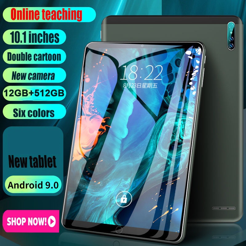 Tablet PC 12GB + 512GB 10,1 Polegadas HD Tela Cheia Android Tab 8000mAh ...