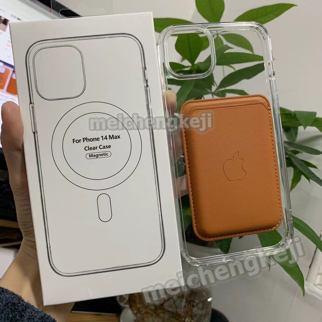 2 Em 1 Para Magsafe Carregamento Magnético Transparente Capa IPhone 12 11 13 14 Pro Max Plus ...