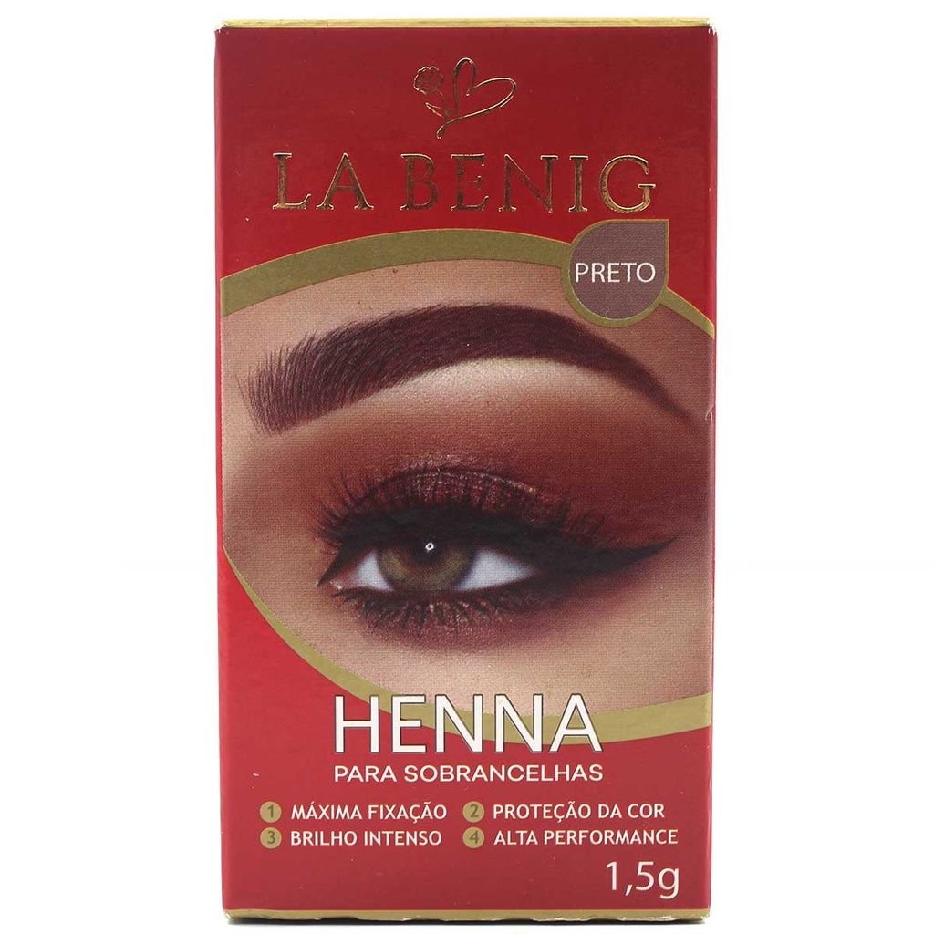 FIXADOR KIT LA BENIG 10ML HENNA PRETO 1,5G | Shopee Brasil