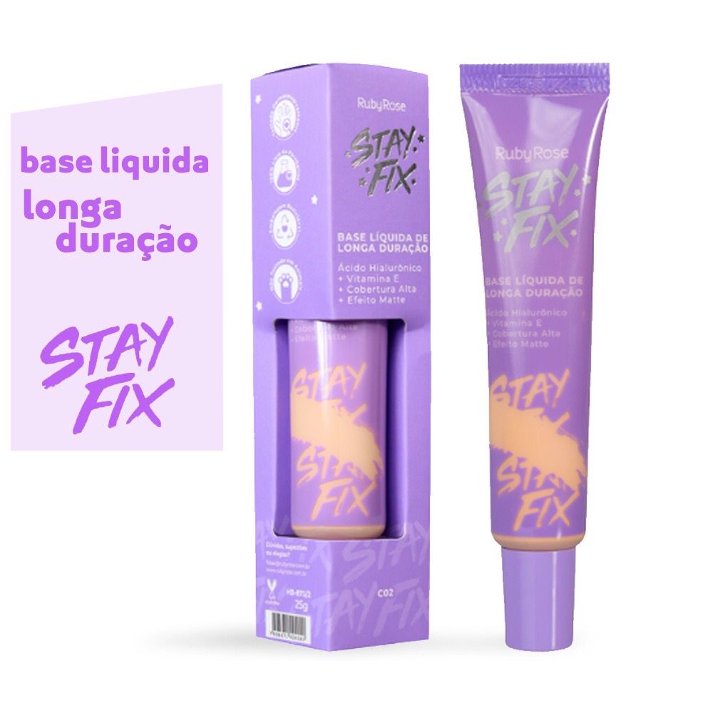 Base Líquida De Longa Duração Stay Fix - Ruby Rose 12 Opções | Shopee ...