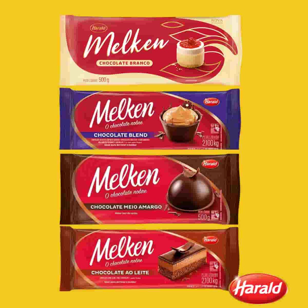 Chocolate Nobre Barra Melken 1kg Harald | Shopee Brasil