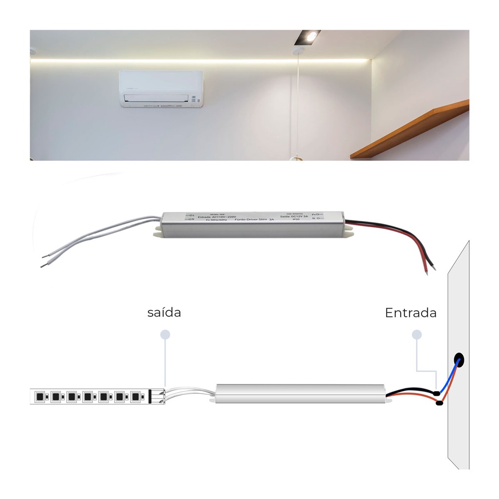 FONTE CHAVEADA SLIM 12 VOLTS 36 WATTS 3A | Shopee Brasil