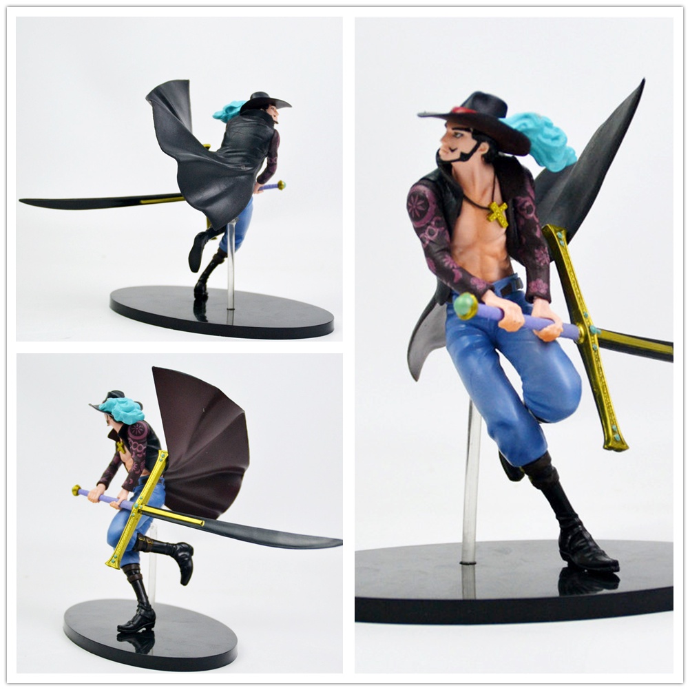 one piece Dracule Mihawk Action Figure 15cm PVC Anime 15cm | Shopee Brasil