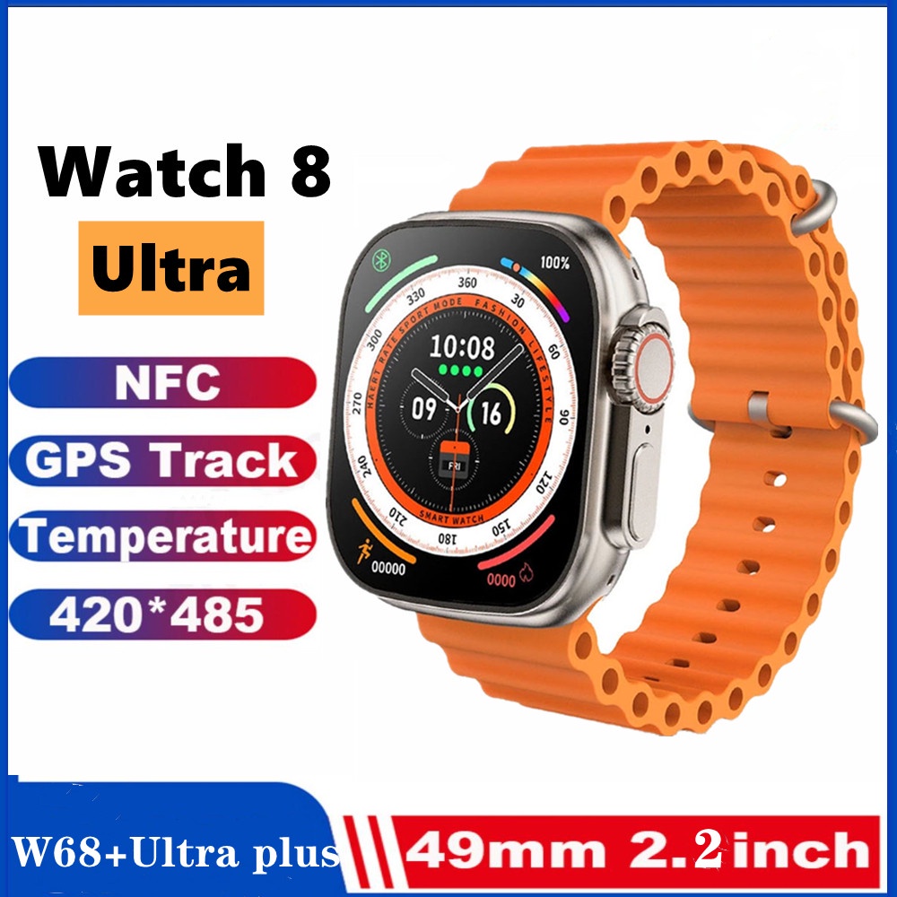 2023 Smart Watch Ultra Max Series 8 W68+Ultra plus NFC Smartwatch Men ...