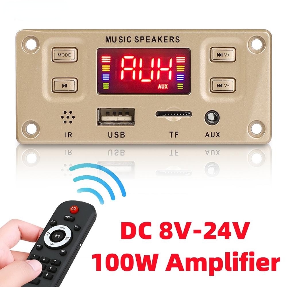 DC 12V 100W Amplificador MP3 Decodificador Placa 2 * 50W Bluetooth 5.0 ...