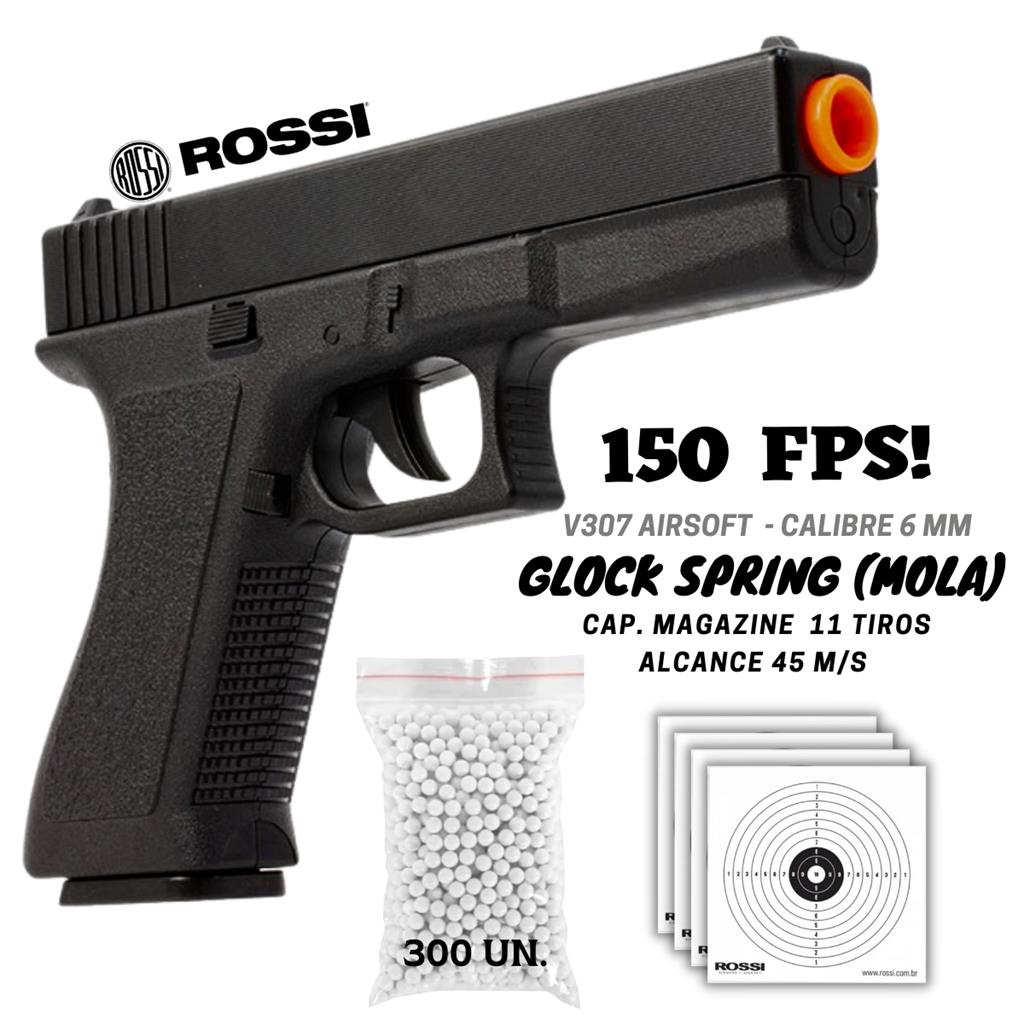 Pistola De Airsoft Spring GK-V307 6mm Glock | Shopee Brasil