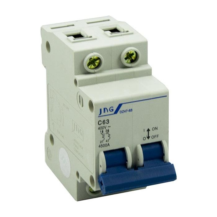 Mini Disjuntor Bipolar 63A Curva C 3KA JNG | Shopee Brasil