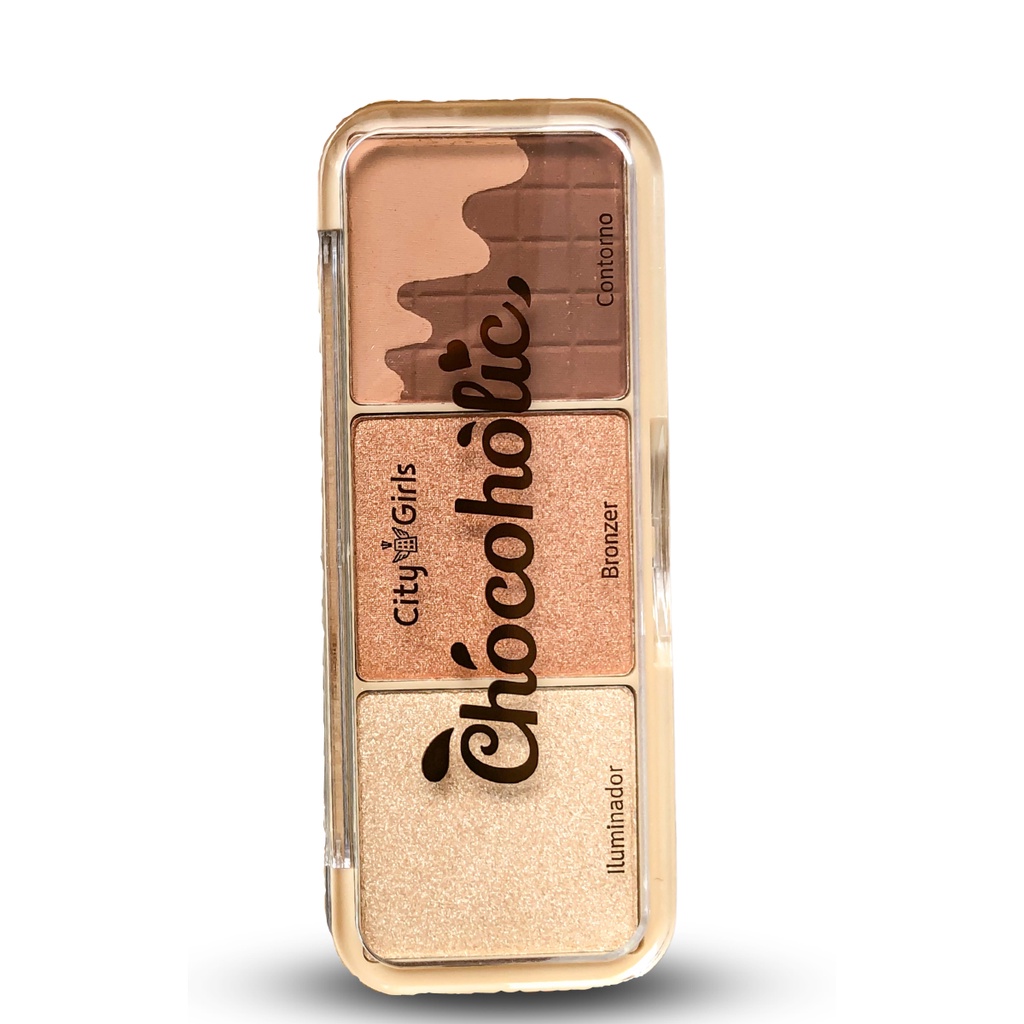 Paleta Chocoholic City Girls Iluminador, Bronzer e Contorno | Shopee Brasil