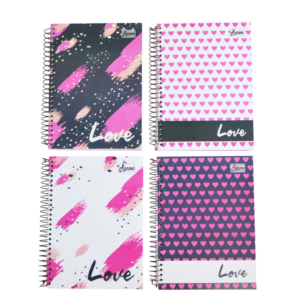 Caderno Escolar 10 Matérias Espiral Renovo 200 Fls Capa Dura ...