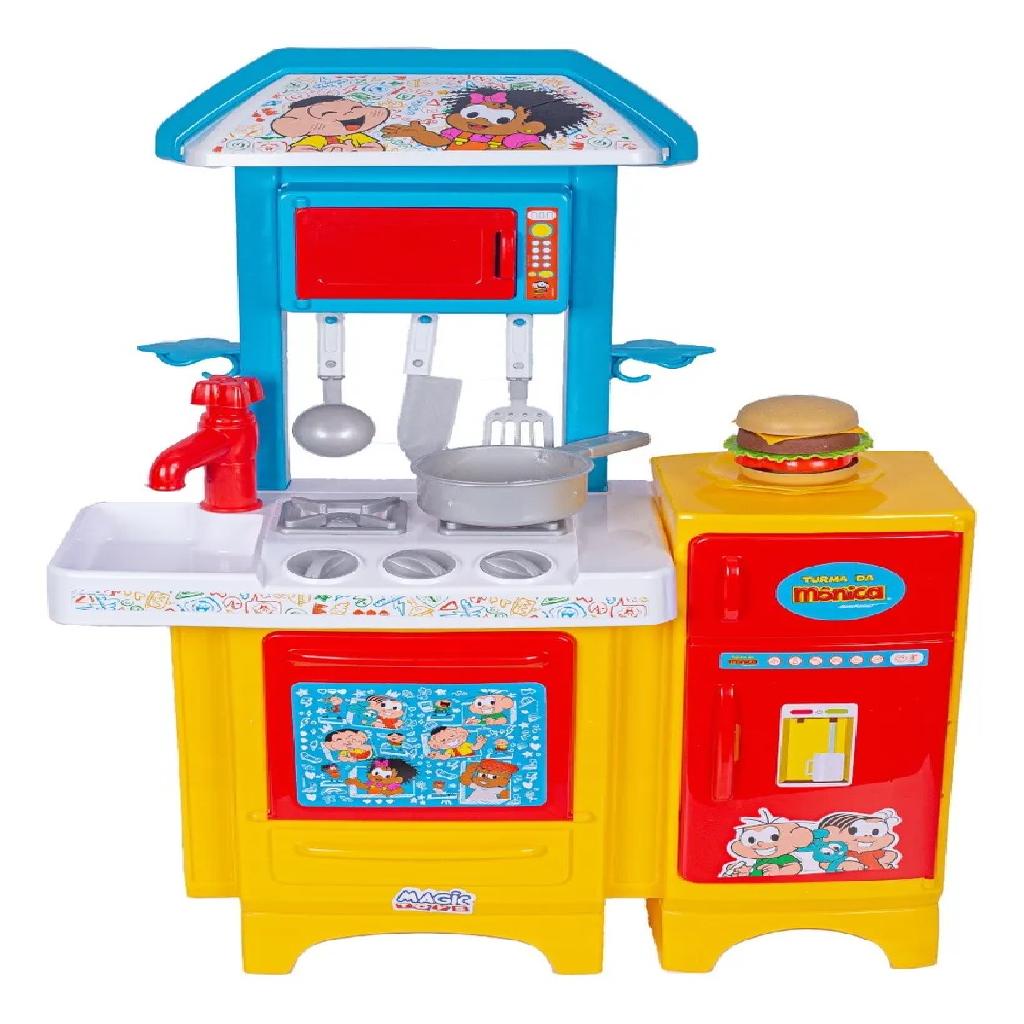 Cozinha Infantil Turma da Monica Brinquedo sem Agua Magic | Shopee Brasil