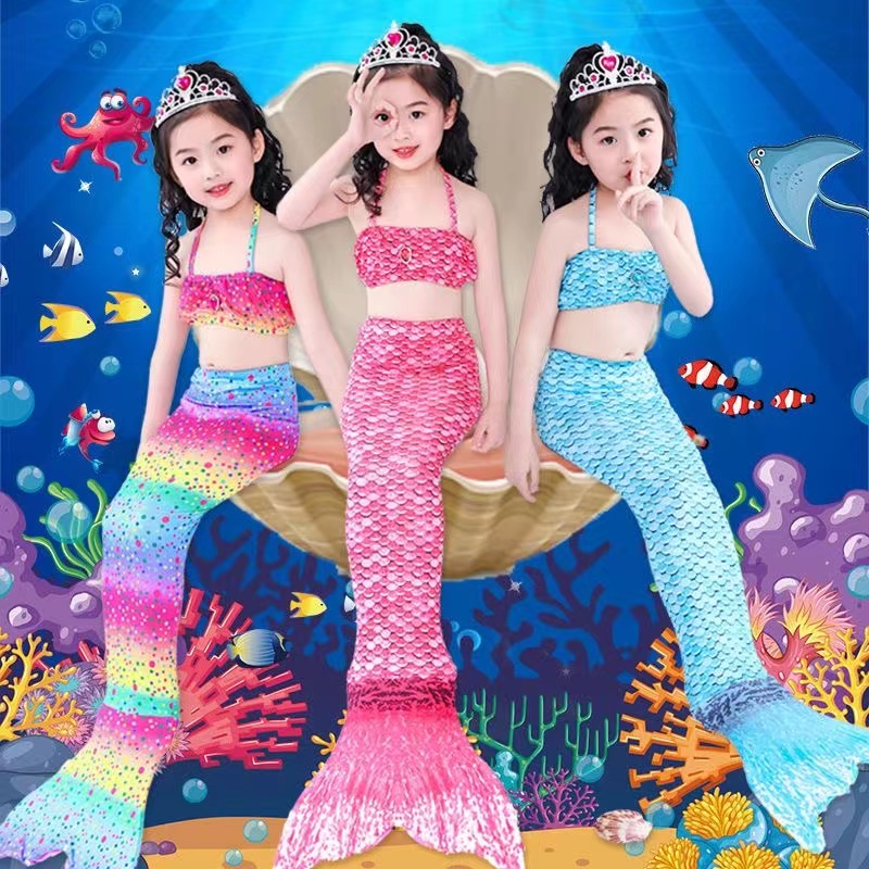 Fantasia Sereia Infantil Roupa De Banho Biquíni Infantil Feminino Para ...