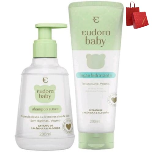Kit Eudora baby Shampoo + hidratante 200ml | Shopee Brasil