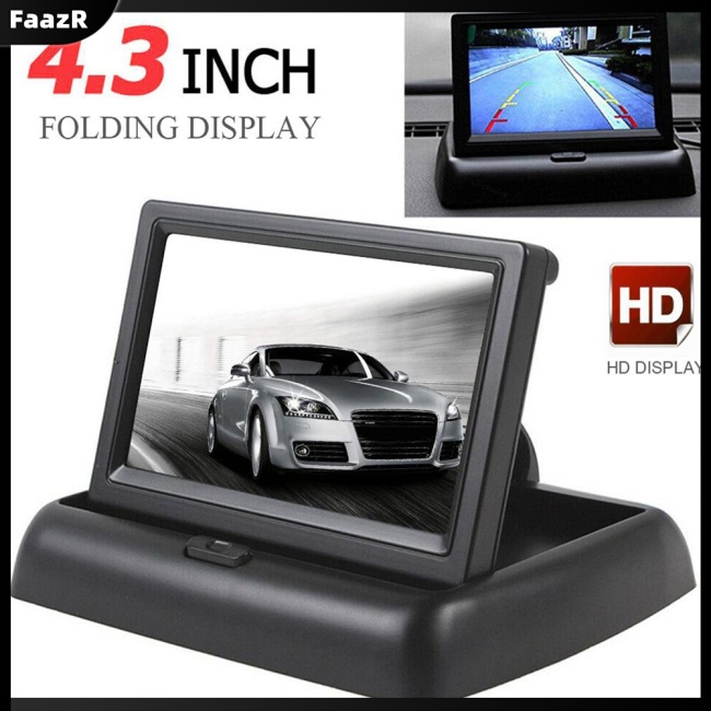 ODC Monitor De Carro 4.3-Polegadas Tela Lcd Tft Visão Noturna Dobrável ...