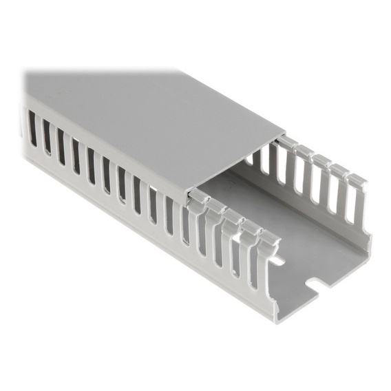 CANALETA CALHA BRANCA SEMI-ABERTA 20X20 97CM - C04A - Escorrega o Preço