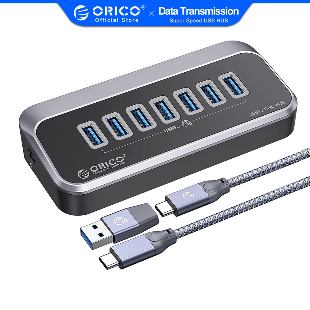 ORICO USB C Hub Para 7 Portas 3.2 Gen 2 De Dados Com Super Velocidade ...