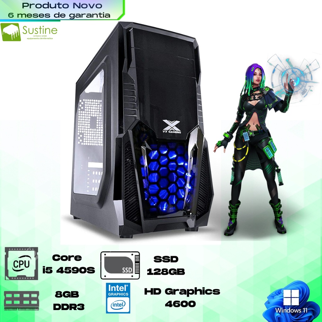 Pc Gamer Core I5 4590S 8gb Ssd 128gb Graphics 4600 | Shopee Brasil