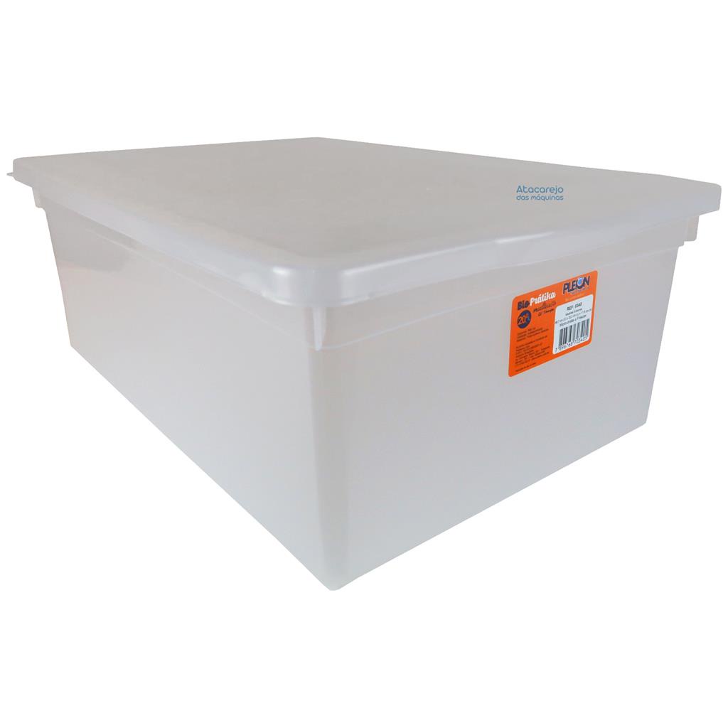 Caixa Plastica Grande Com Tampa Transparente Multi Uso 20L | Shopee Brasil