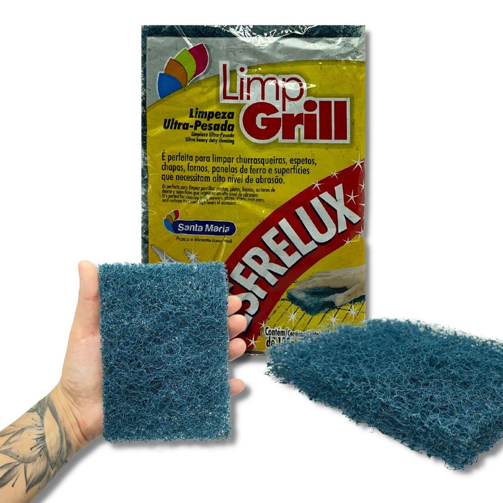 Esponja Para Limpar Grelha Churrasqueira E Espeto Limp Grill | Shopee ...