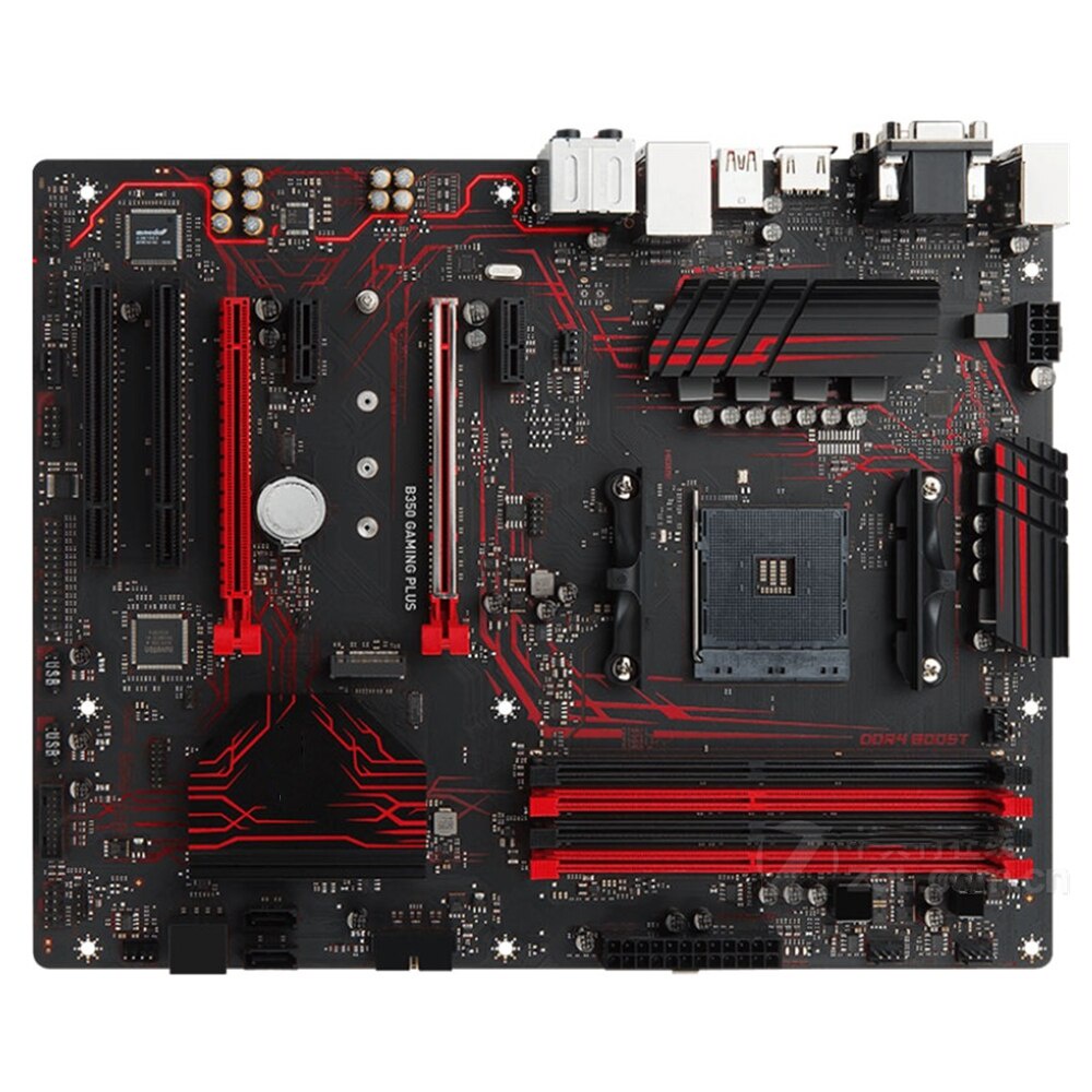 Placa-Mãe B350 GAMING Plus DDR4 64GB AMD B350 RYZEN M . 2 Principal ...