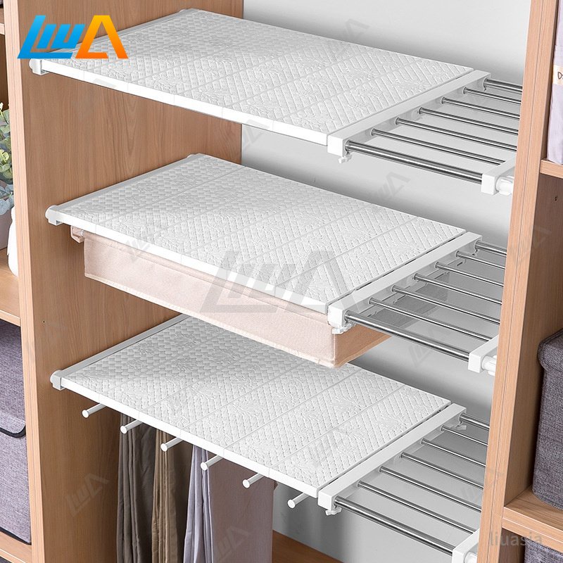 prateleira ajustavel para guarda roupa Organizador Ajustável De Armário ...