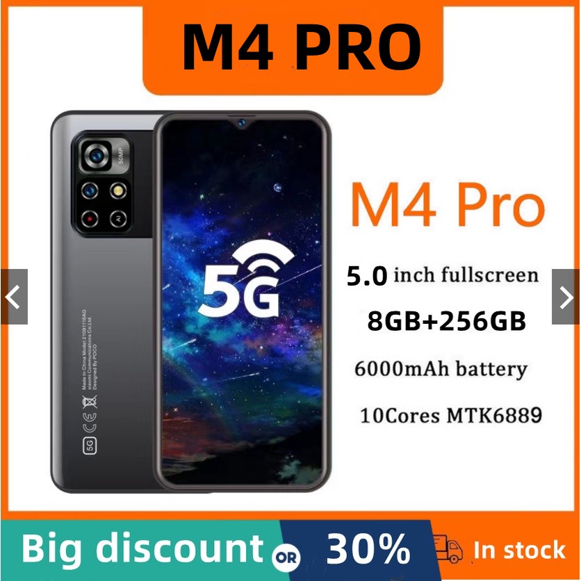 Celular Versão Global M4 Pro 5G 8 + 256GB Smartphone Duplo sim Android ...