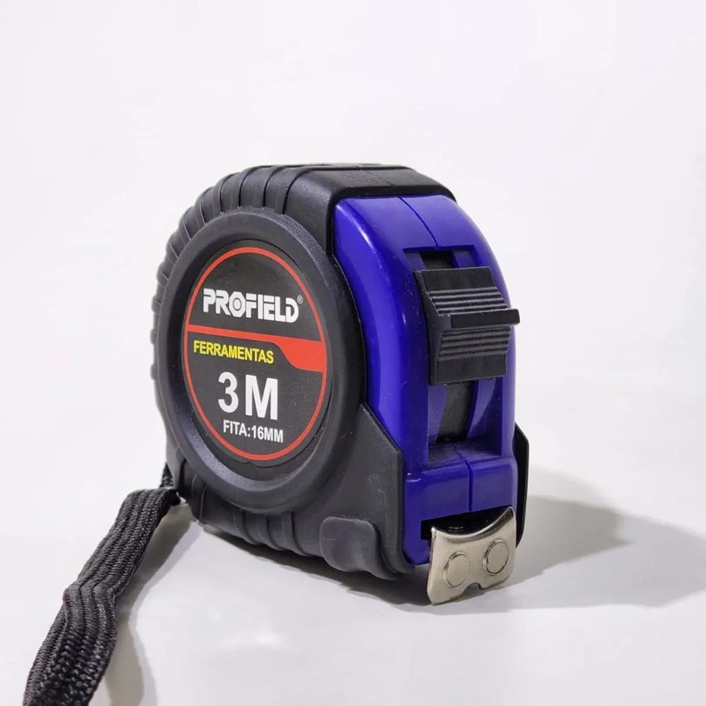 Trena De Aco 3 Metros Emborrachada Com Trava Profield Ima | Shopee Brasil