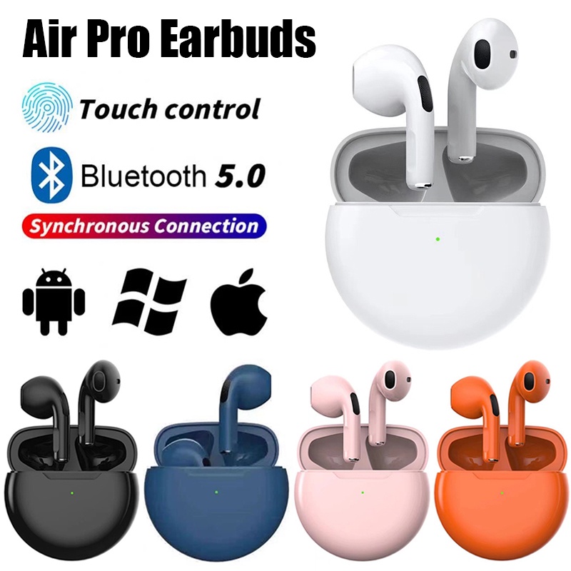 Fone De Ouvido Original TWS Air Pro 6 Bluetooth Com Microfone Cancelando Ruído De Fones Para ...