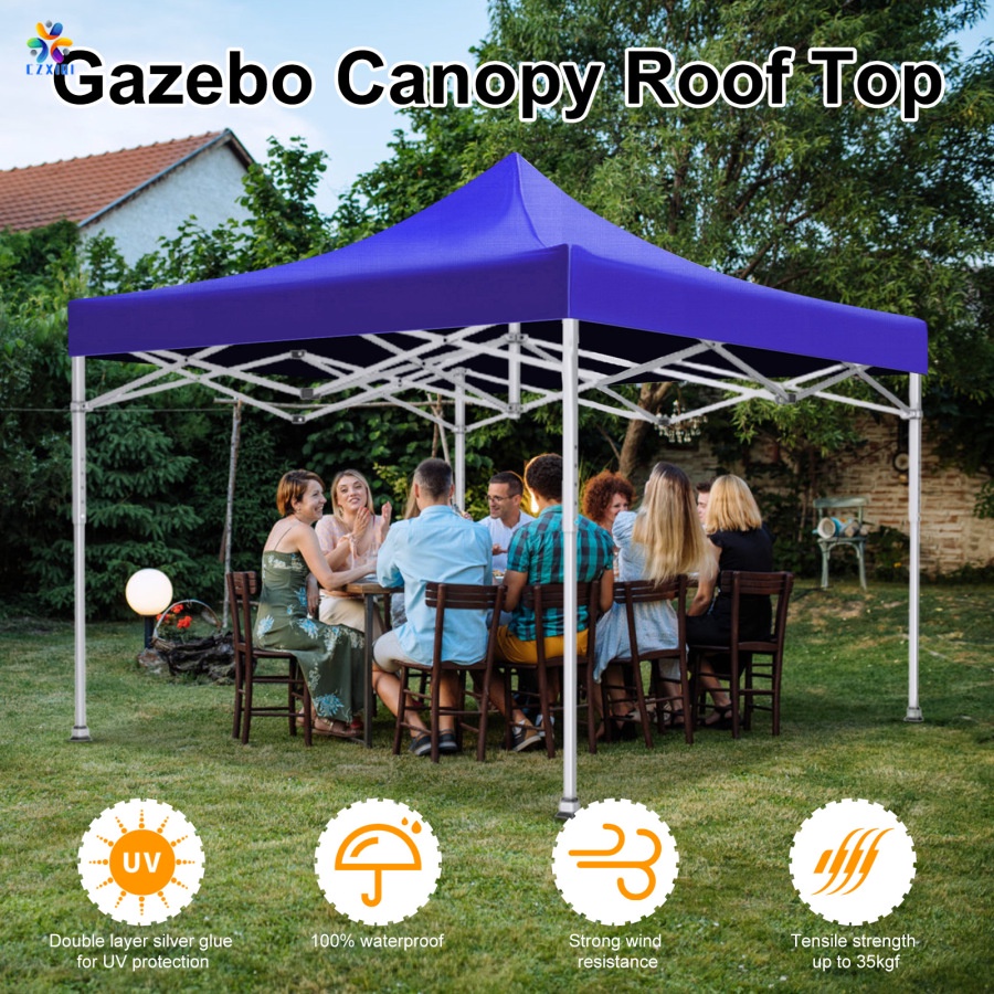 CZXIQI 3x3m Gazebo Tenda Pop Up , Cola Dupla Prateada Proteção UV ...