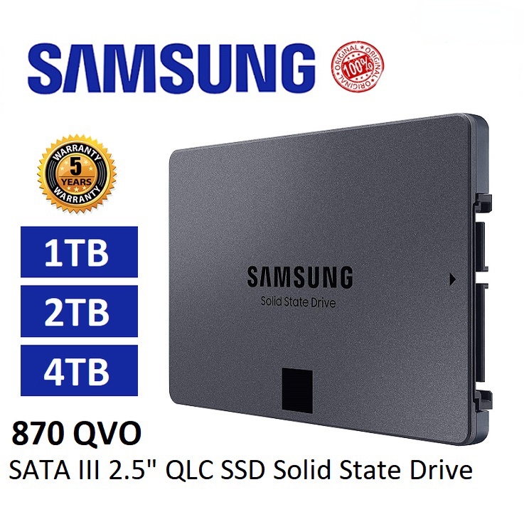 Samsung HD SSD QVO 870 1TB/500GB NAND SATA III 2.5" QLC Solid State ...