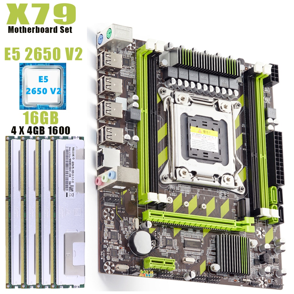 X79 Kit 2650v2 Xeon E5 2650 V2 Cpu Max 16GB 4X4GB DDR3 Ecc Reg 1600Mhz ...