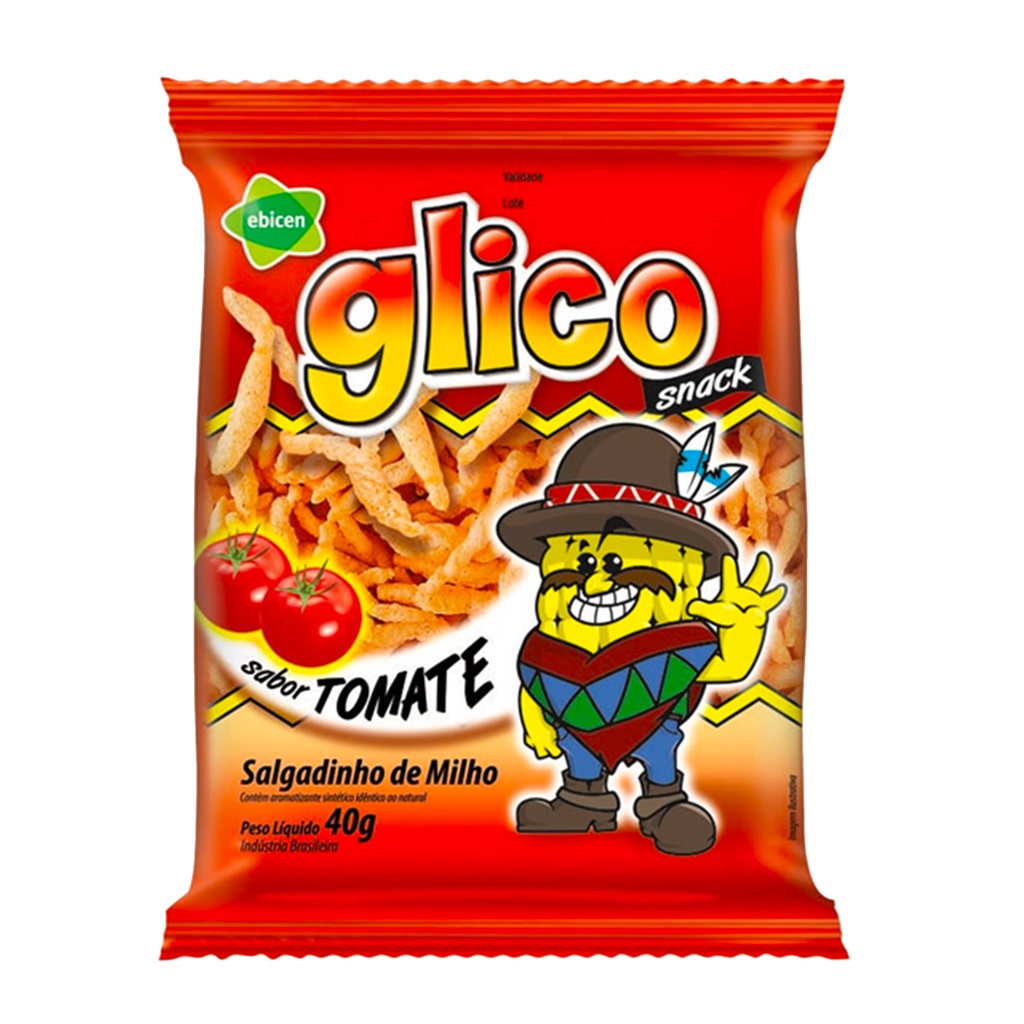 Salgadinho Glico Snack Tomate Ebicen 40g | Shopee Brasil