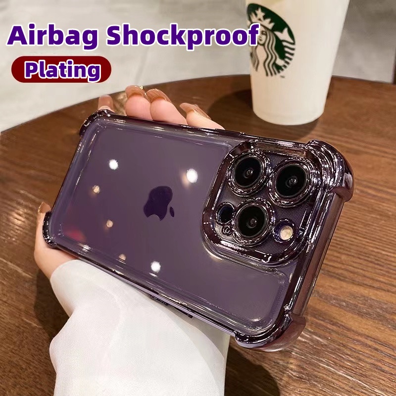 Capinha Capa Para iPhone 14 13 Pro Max 12 11 14 Plus i11 12pro 13pro 14pro Airbag Anti-Impacto ...