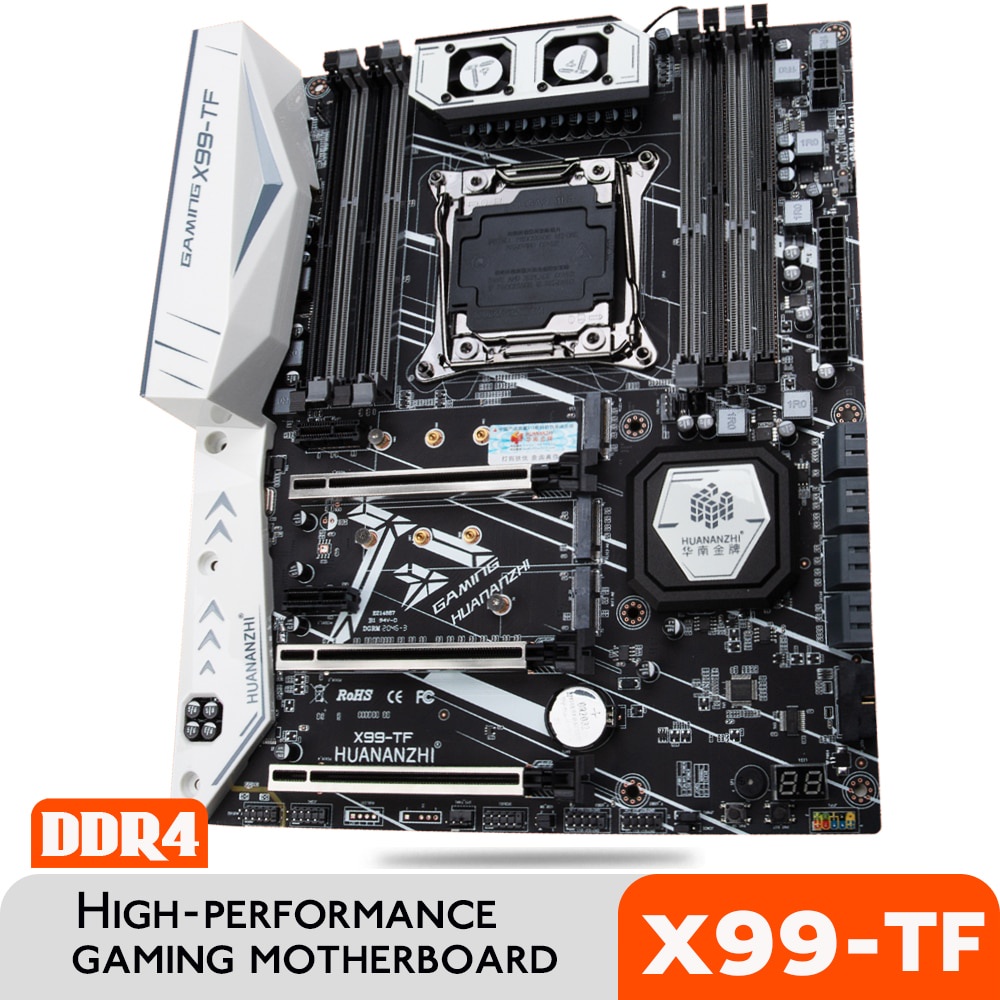 Huananzhi X99 X99-TF Placa-Mãe Com Suporte Duplo m . 2 nvme Sem Ranhura ddr3 E ddr4 LGA2011-3 ...