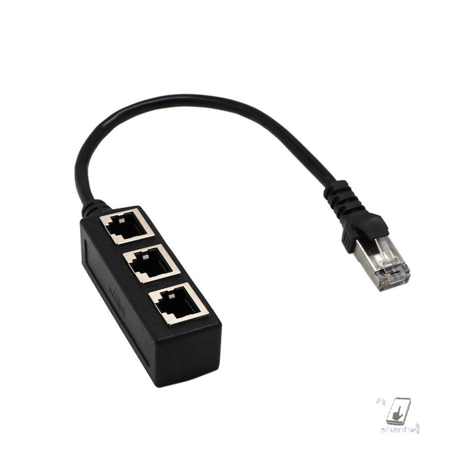 Adaptador de cabo divisor Ethernet Rj45 1 macho para 2/3 fêmea porta ...