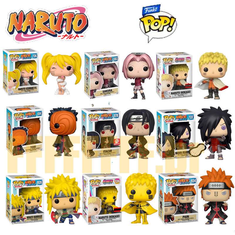 Funko POP Naruto Anime Figura Brinquedo Sasuke Kakashi Jiraiya Itachi ...