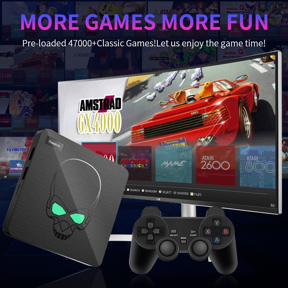 Console De Vídeo Retro Game Emuelec4.5 + ATV 9 + CoreELEC Beelink GT ...