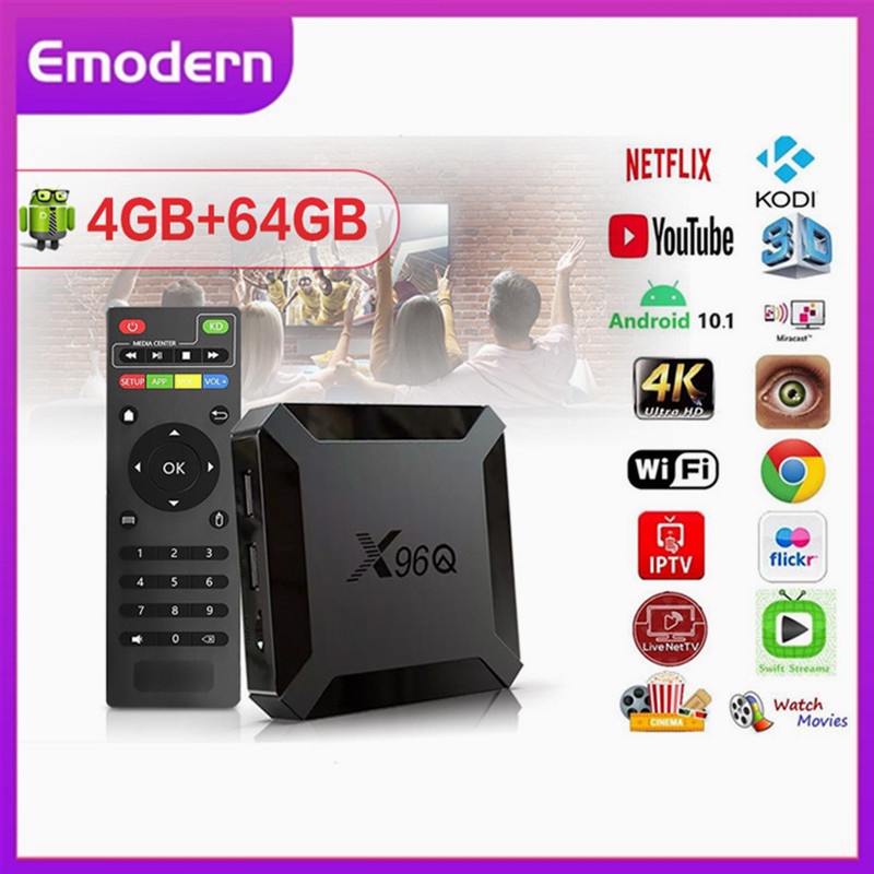 X96Q Smart TV 2022 Android 10.0 Supoort 4K Wifi 4GB + 64GB Media Player ...