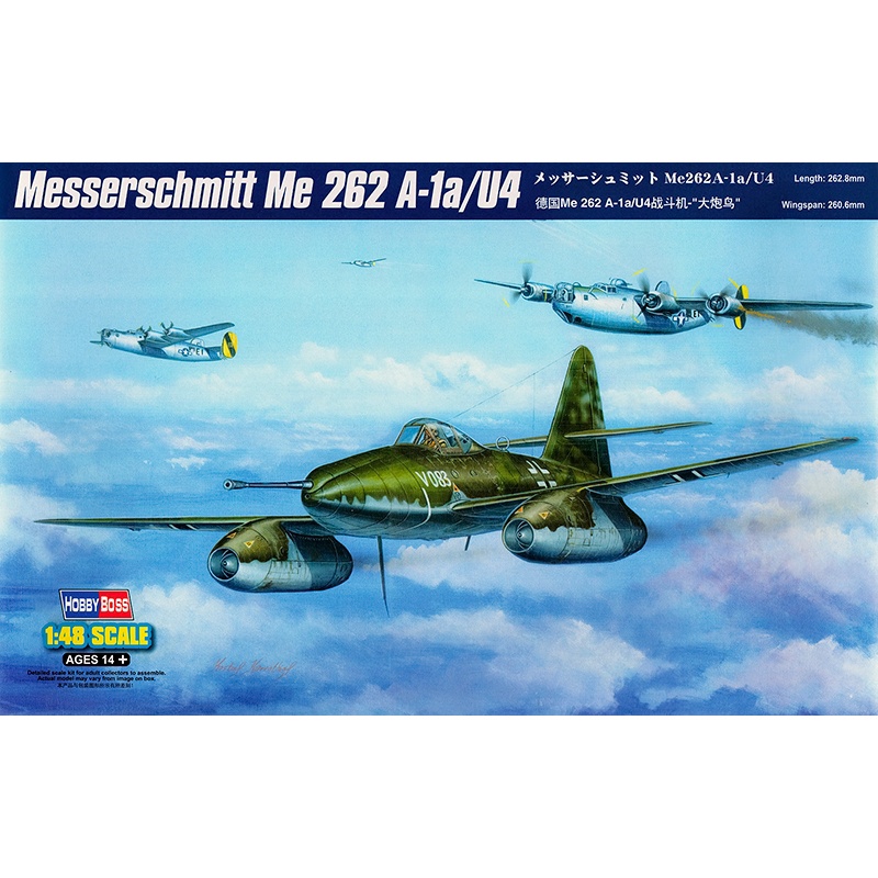 Aviao Messerschmitt Me-262 A-1a/U4 kit hobby Boss 1/48 80372 Plastimodelismo | Shopee Brasil