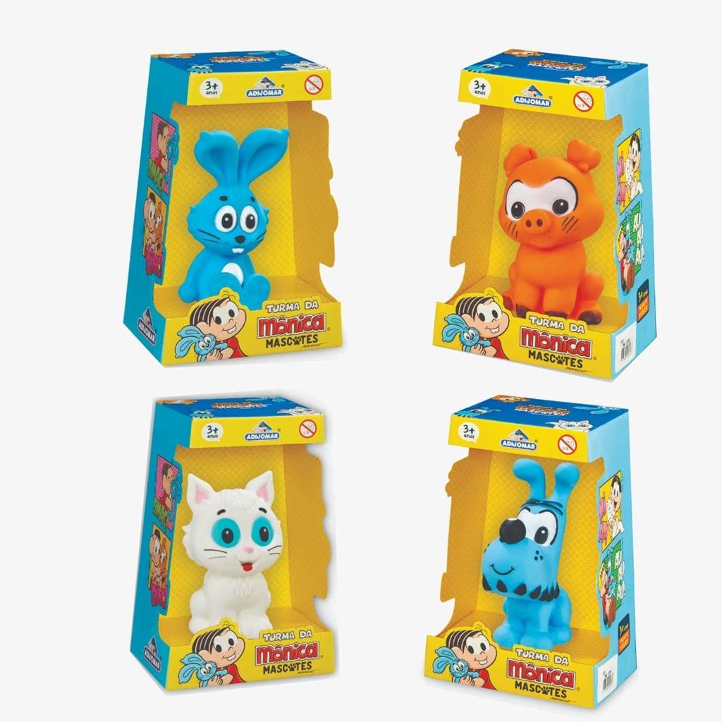 Kit 3 Mascotes Turma Da Mônica + Boneca Da Monica Em Vinil | Shopee Brasil