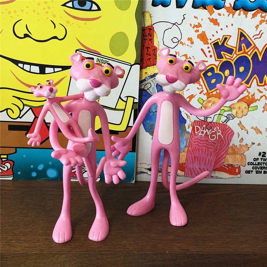 Grande NJ Croce Pantera Silly Cor De Rosa Arame Boneco Feito À Mão ...