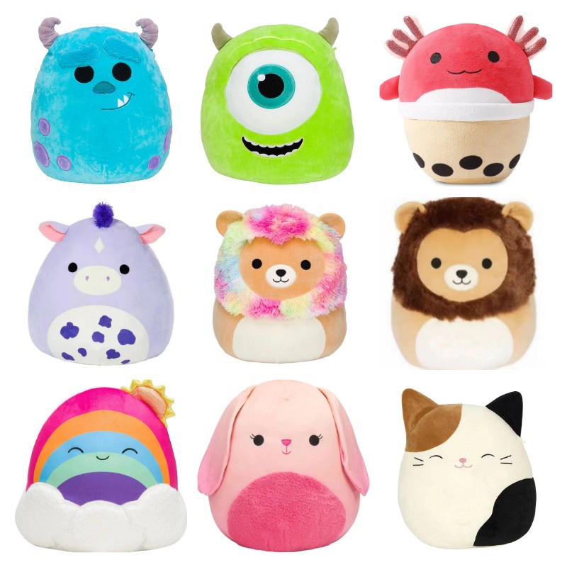 Squishmallow Plush Toys Sullivan Wazowski Rainbow Axolotl Stuffed Dolls ...